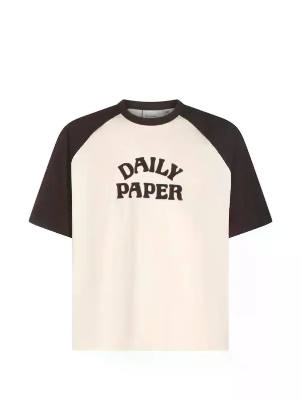DAILY PAPER Logo-print Raglan-sleeve T-shirt - Neutrals