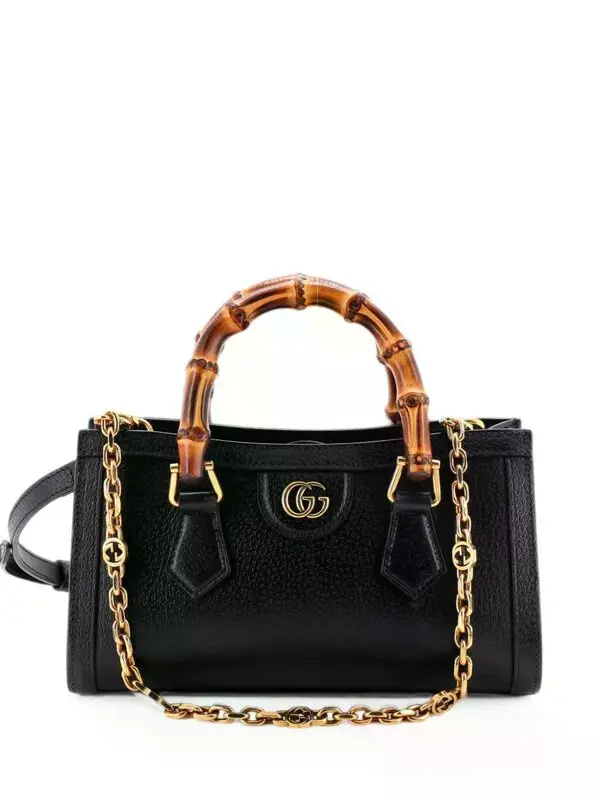 Gucci Diana Nm Convertible Leather Small Shoulder Bag - Black