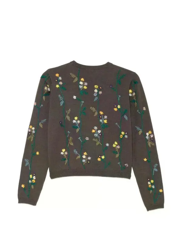 Moschino 2000s Floral-embroidered Cardigan
