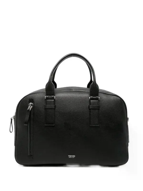 TOM FORD Pebbled Leather Tote Bag - Black