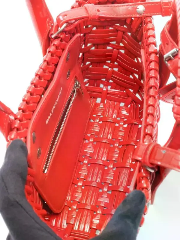 Balenciaga 2010s Bistro Basket Handbag - Red
