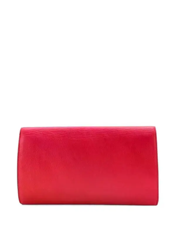 Saint Laurent Belle De Jour Leather Large Clutch Bag - Pink