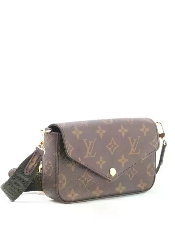 LOUIS VUITTON Felicie Strap & Go Handbag Monogram Canvas Crossbody Bag - Brown