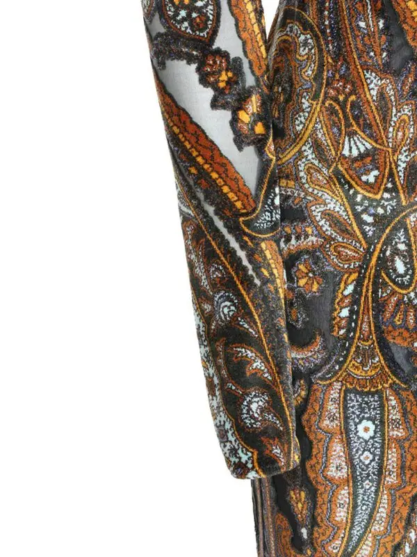 Etro Paisley-print High-neck Midi Dress