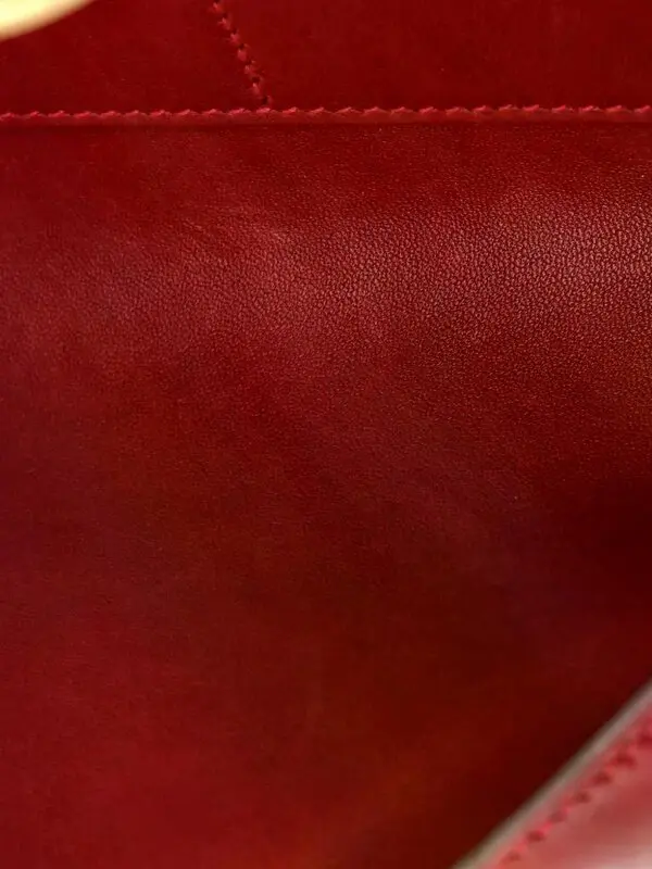 Hermès Egee Tadelakt Clutch Bag - Red