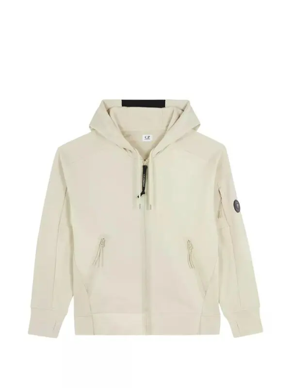 C.P. COMPANY Lens Zip-up Hoodie - Neutrals