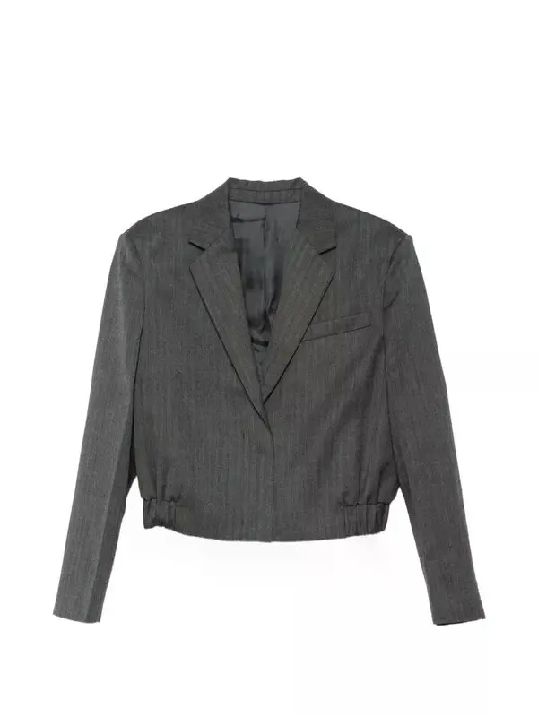 JUUN.J Herringbone-pattern Cropped Jacket