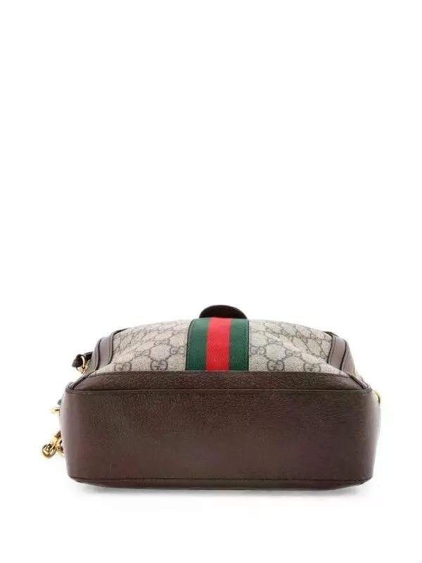 Gucci Ophidia Zip Around Camera Bag Gg Coated Canvas Small Shoulder Bag