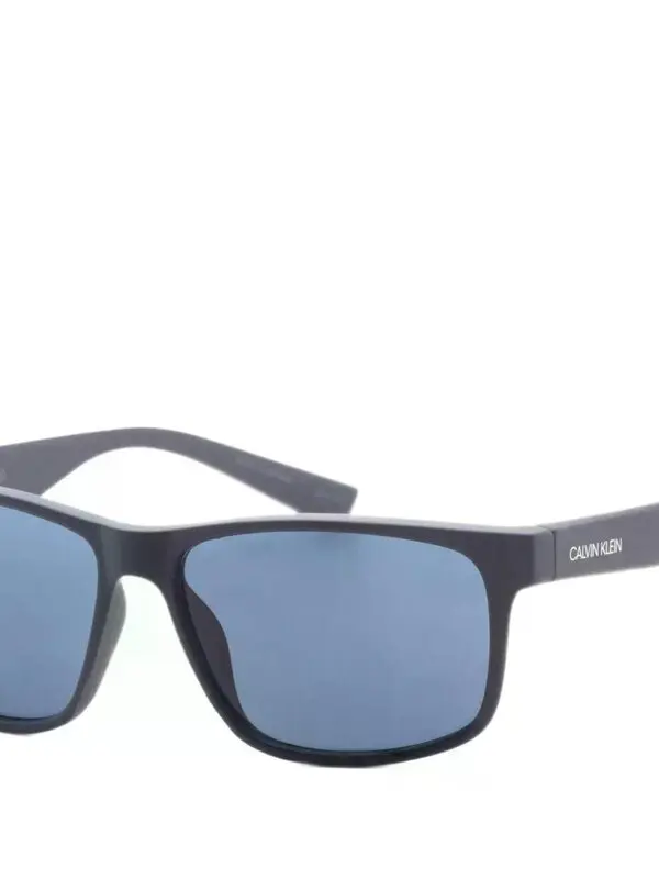 Calvin Klein Matte Finish Rectangle Frame Sunglasses