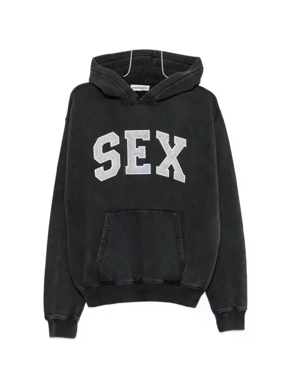 CARNE BOLLENTE The Sex Faded-effect Hoodie - Black