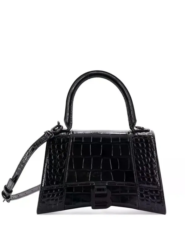 Balenciaga Hourglass Top Handle Bag - Black