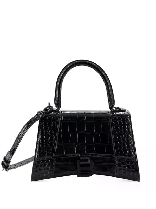 Balenciaga Hourglass Top Handle Bag - Black