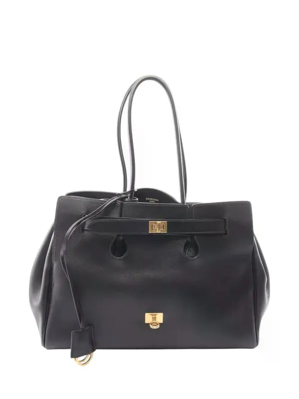 Balenciaga 2010-2026 Medium Smooth Calfskin Bel Air Carry All Tote Bag - Black