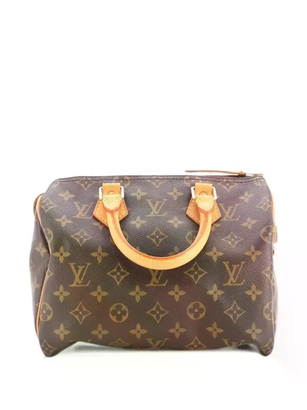LOUIS VUITTON Speedy Handbag Monogram Canvas 25 Satchel - Brown