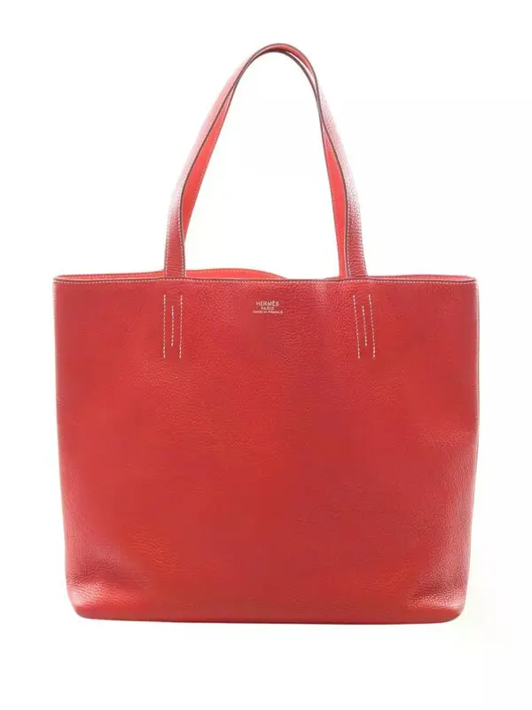 Hermès 2013 Clemence Double Sens 45 Tote Bag - Red