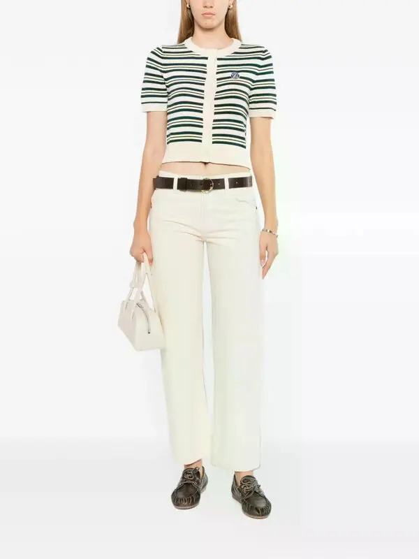 AGNES B. Striped Short-sleeve Top