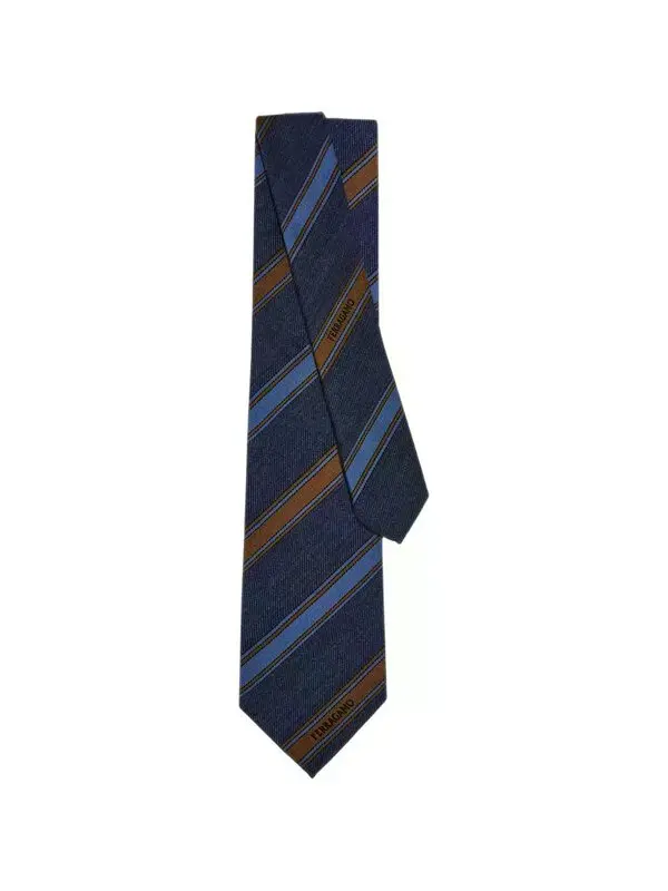 FERRAGAMO Regimental Jacquard Tie - Blue