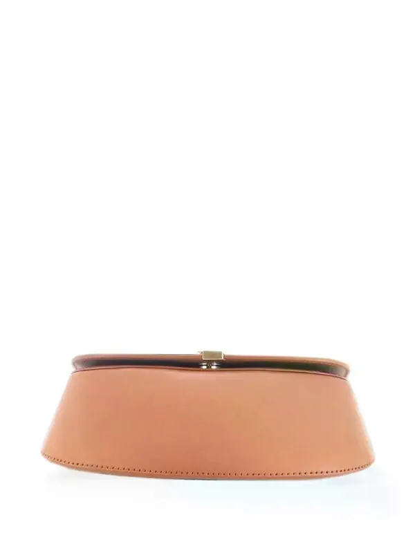 Saint Laurent Voltaire Top Handle Bag Leather And Canvas Mini Satchel - Brown
