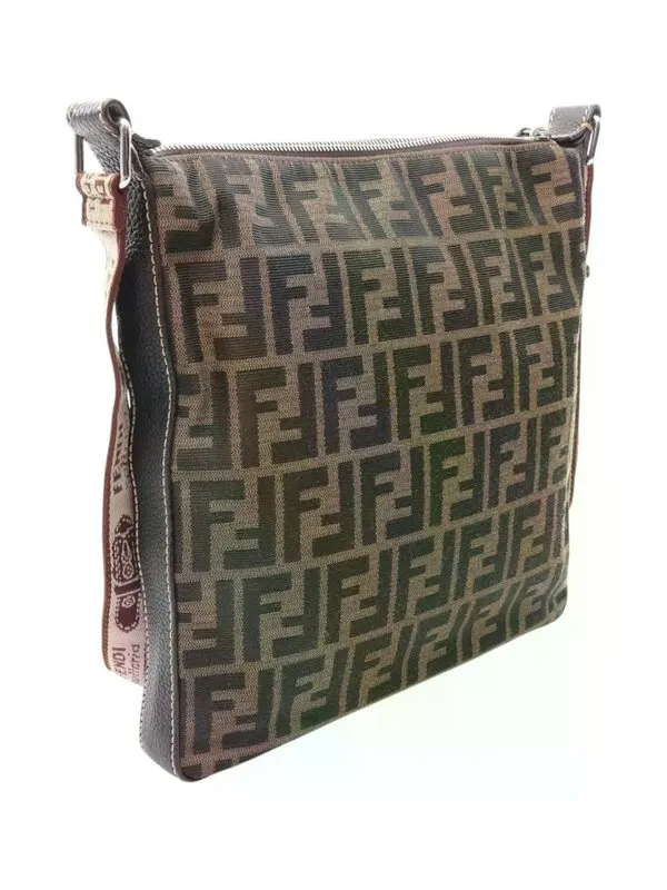 Fendi 2000-2010 Zucca Canvas Selleria Crossbody Bag