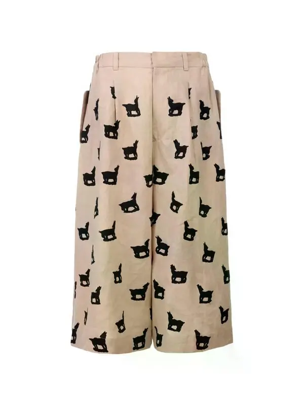 Biyan Cropped Pleated Trousers