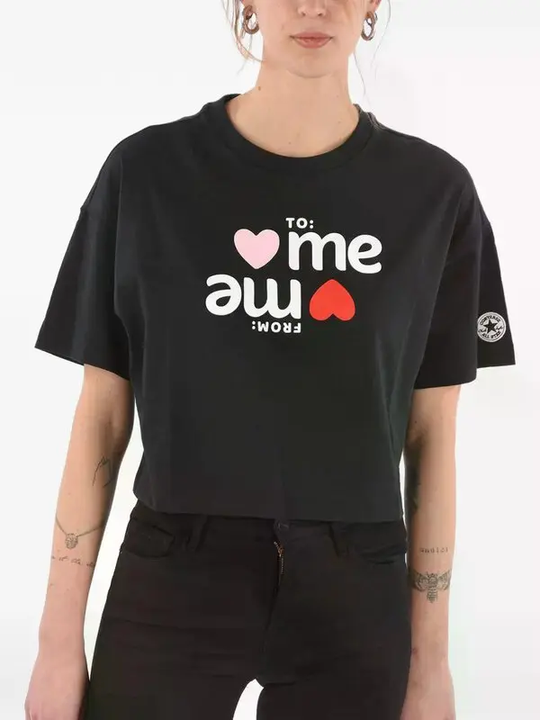 CONVERSE Logo-print Cropped T-shirt