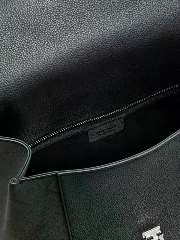 FERRAGAMO Monogram Backpack With Hug Buckle