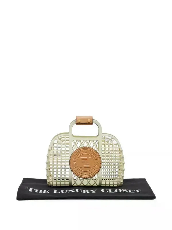 Fendi 2022 Basket Open-weave Tote Bag