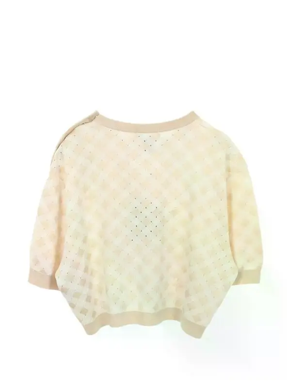 LOUIS VUITTON 2010s Gingham-pattern Sweater