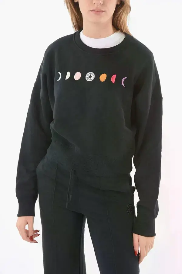 CONVERSE All Star Chuck Taylor Embroidered Sweatshirt - Black