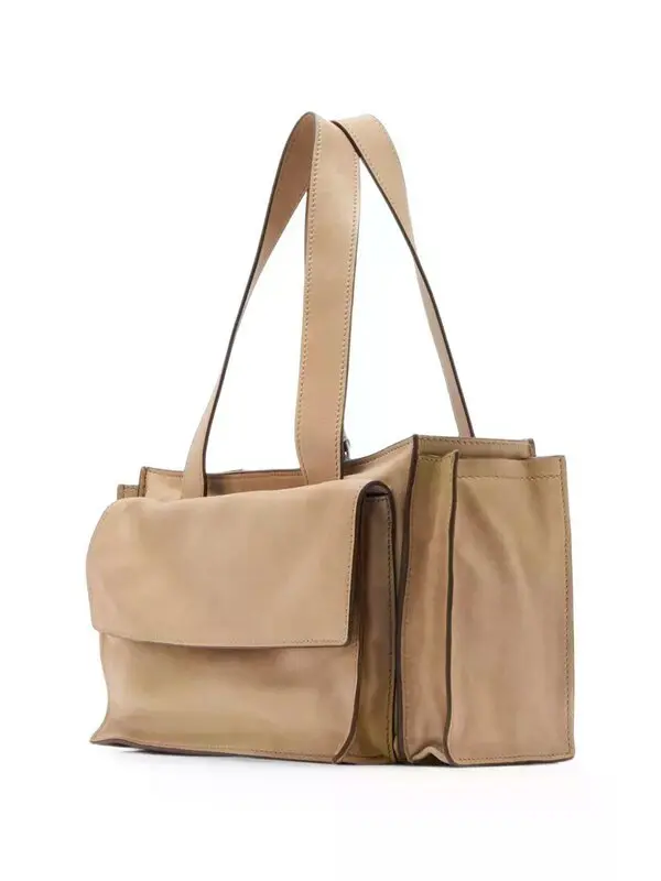Miu Miu Flap-detail Tote Bag - Neutrals