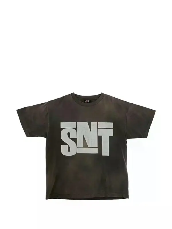 SAINT MXXXXXX Logo-print Cotton T-shirt - Black