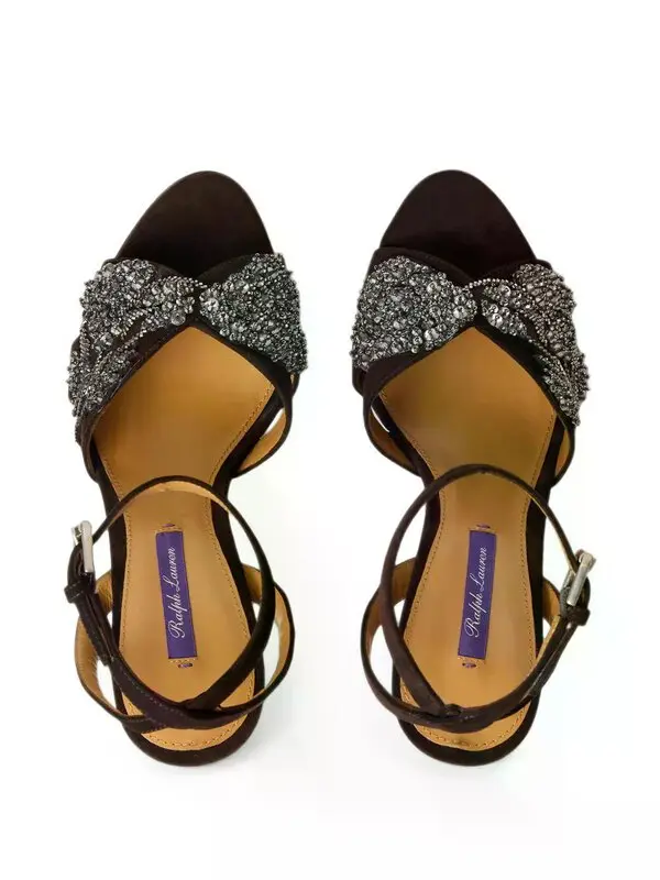 Ralph Lauren Ryne Bead-embroidered Heeled Sandals