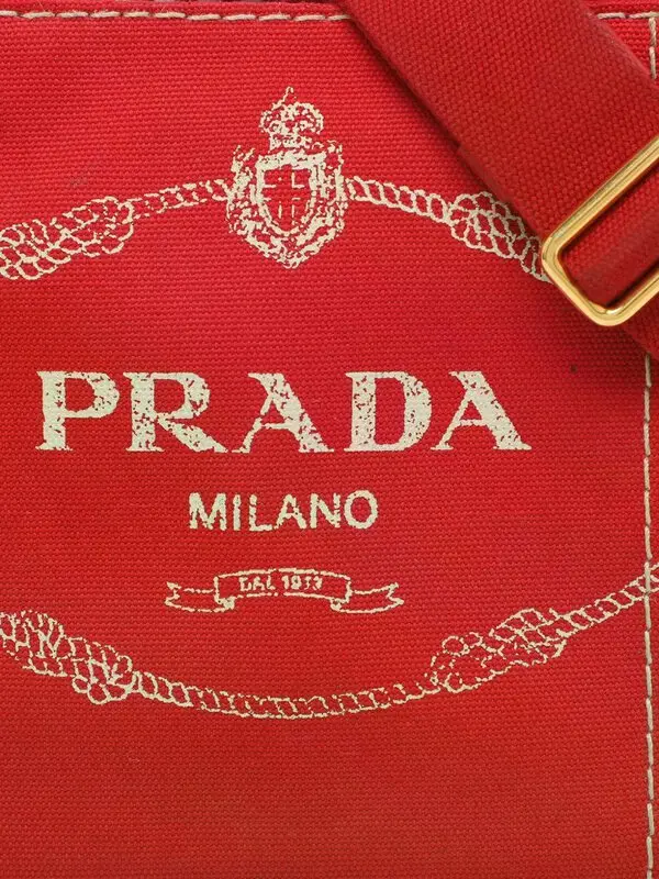 Prada Small Canapa Logo-print Tote Bag