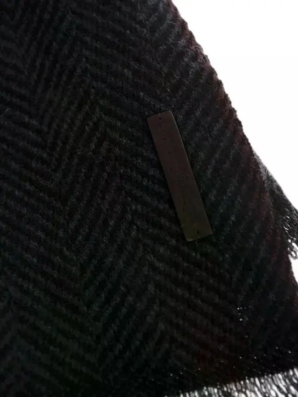 Zegna Herringbone-pattern Cashmere Scarf