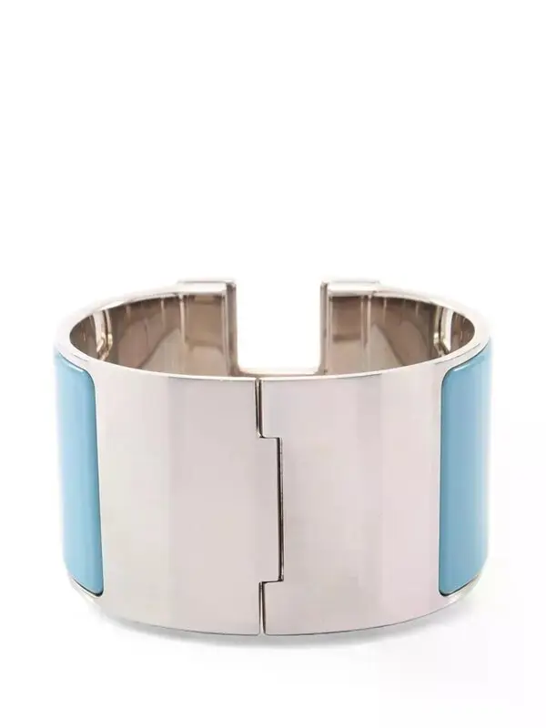 Hermès 2010s Tgm Click Clack Enamel Bangle - Blue