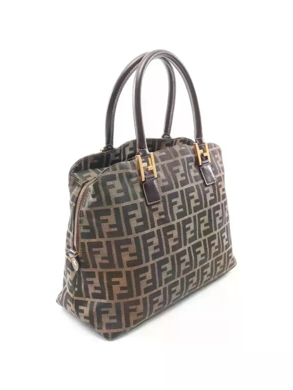 Fendi 2000s Zucca Handbag - Brown