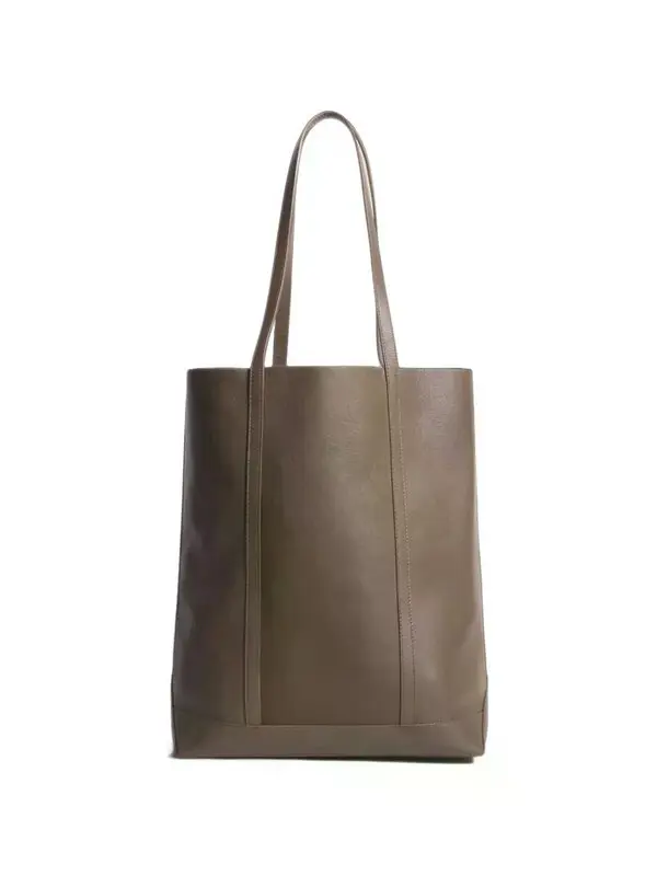Maison Kitsuné Logo-print Leather Tote Bag