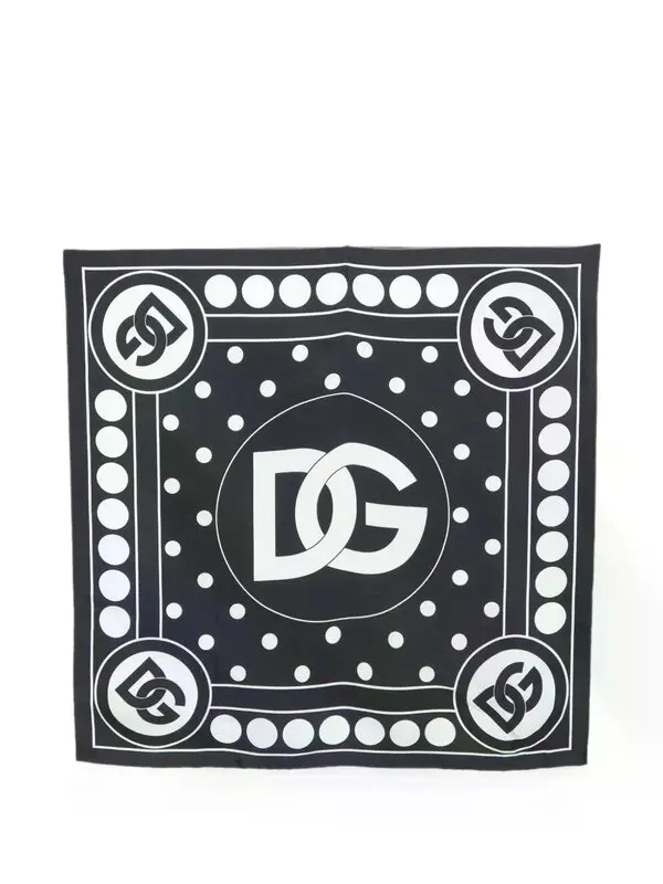 Dolce & Gabbana Dg Logo Polka-dot Scarf