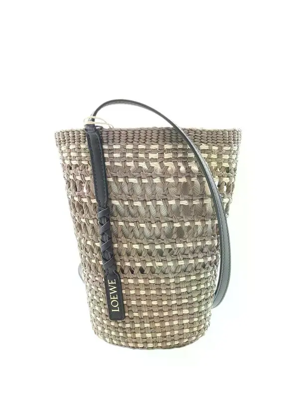 Loewe 2010-2026 Raffia Blade Pocket Shoulder Bag - Brown