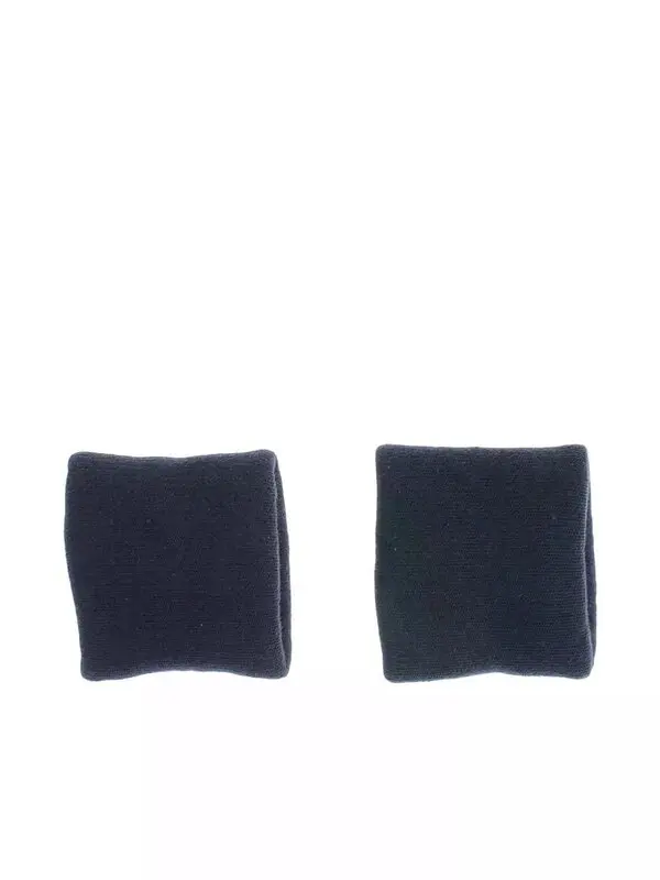 Giorgio Armani Intarsia-knit Logo Wristbands Set Of Two