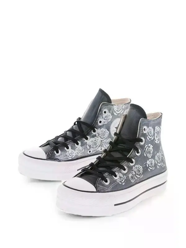 CONVERSE All Star Chuck Taylor Floral Patterned Leather High Top Sneakers With Platform
