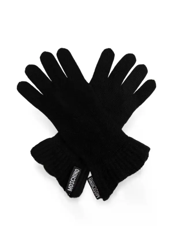 Moschino Logo-patch Knitted Gloves