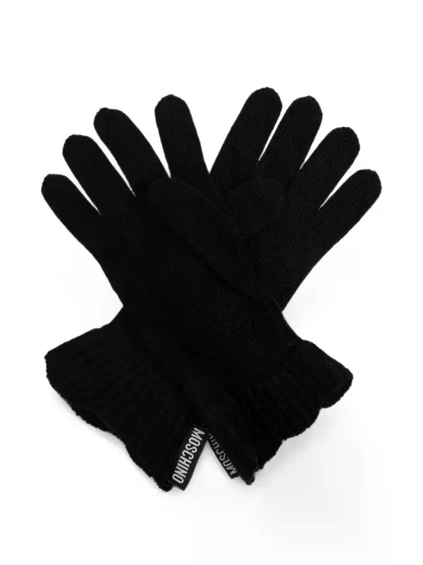 Moschino Logo-patch Knitted Gloves