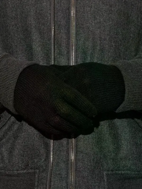 Moschino Logo-patch Knitted Gloves