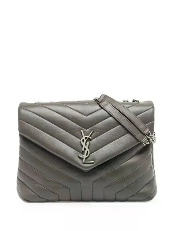 Saint Laurent 2017 Loulou Matelassé Shoulder Bag - Grey