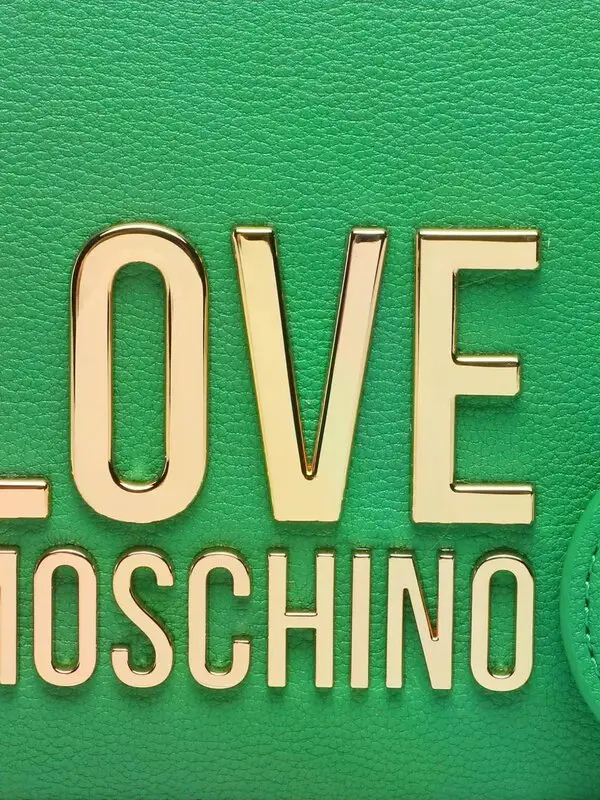 Moschino Logo-plaque Pebbled-effect Clutch Bag