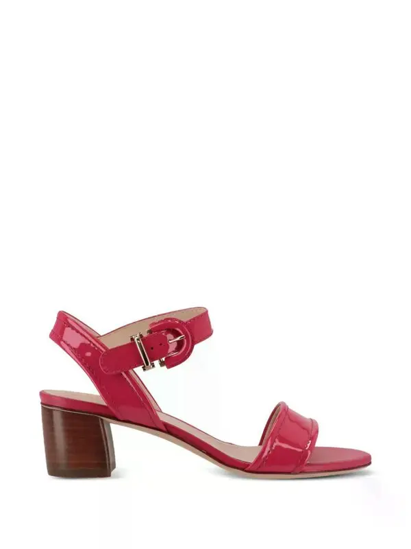 TOD'S Patent-finish Block-heel Sandals - Pink