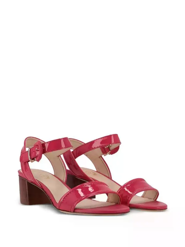 TOD'S Patent-finish Block-heel Sandals