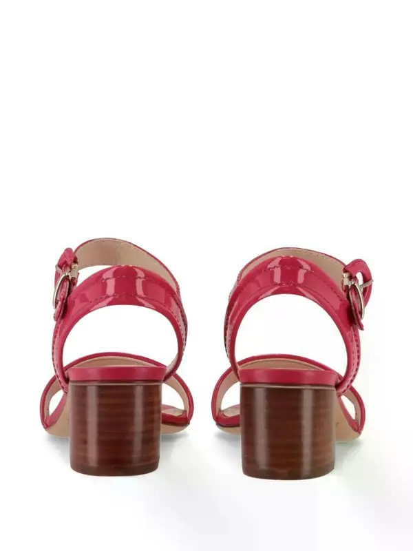 TOD'S Patent-finish Block-heel Sandals