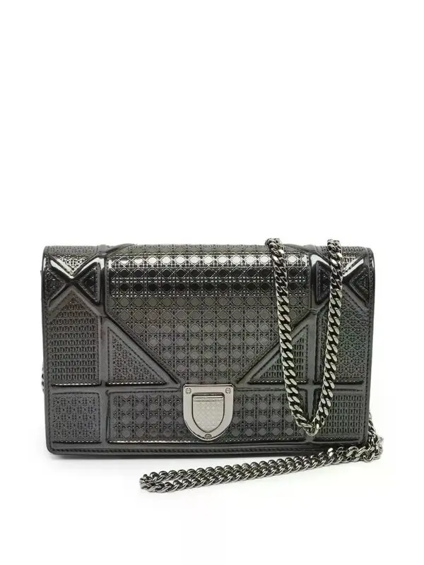 Dior Micro Diorama Cannage Shoulder Bag - Grey